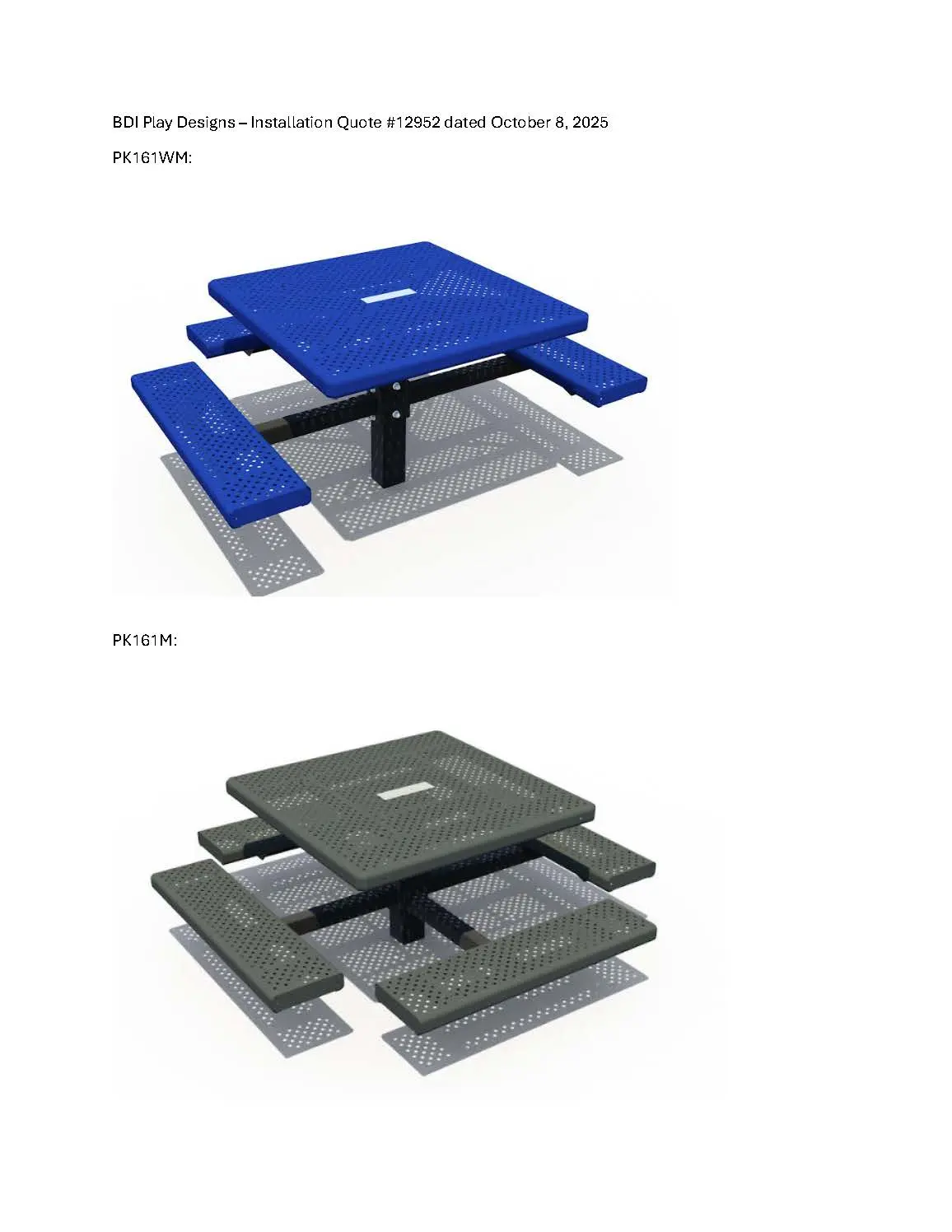 Inclusive & Accessible Community Picnic Tables